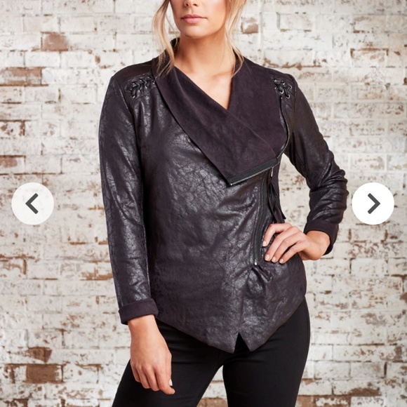 Vigoss | Jackets & Coats | Vigoss Jeans Braided Faux Suede Drape Jacket Coat | Poshmark